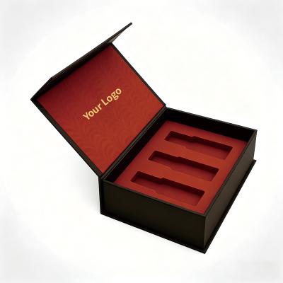 China Custom Personalized Logo  Paper Boxes Magnetic Gift Box With Foam Insert Luxury Rigid Cosmetic For Makeup Perfume for sale