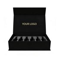 China Custom Elegant Paper Boxes Magnetic Lid Gift Box With Handle for Wine Bottle Perfume Set VIP Card for sale