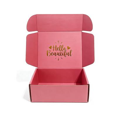 China Custom Pink Small Heavy Duty Cardboard Mailing Box for Perfume Cookie Candle Chocolate Pastry Packaging for sale