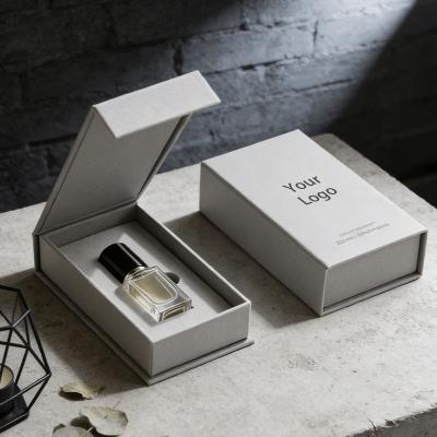 China Custom Eco-friendly UV Printed Rigid Magnetic Closure Perfume Gift Box with Lid Structure for High End Paper Boxes for sale
