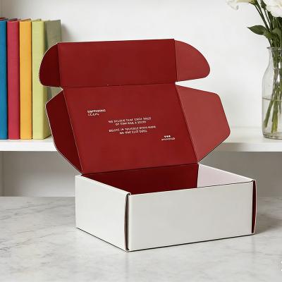 China Custom White Cardboard Foldable and Recycled Boxes for Shipping and Packaging of Clothes with logo for sale