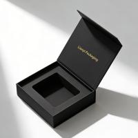 China Premium Custom Logo Luxury Biodegradable Paper Boxes Cardboard Black Rigid Magnetic Gift Box for sale