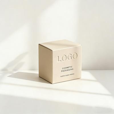 China Custom Logo Printed Luxury Textured Finish Art Paper UV Coated Recyclable Packaging for Perfume Box for sale