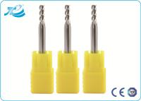 China 1mm 2mm Diameter 3 Flute End Mills For Aluminum Uncoated Carbide for sale