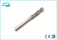 China Solid Carbide End Mill HRC 55 , Plastic Cutting End Mills Air Oil Cooling Mode for sale