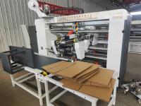 China Semi Automatic Manual Double Servo Corrugated Carton Box Stitching Stapler Carton Nailing Packing Machine for sale