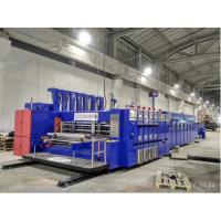 China Auto Feeding Printing Slotting Folding Gluing Strapping Line for Corrugated Carton Box for sale