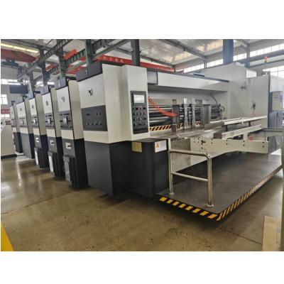 China 3 Colors Full Automatic High Speed Corrugated Carton Board Flexo Printing Slotting Die Cutting Machine for sale
