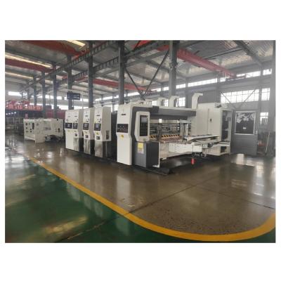 China Fully Automatic Flexo 4 Color Printing Rotary Die Cutting Machine for Pizza Carton Forming for sale