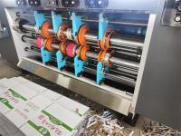 China Semi Automatic Carton Printing Slotting Rotary Die Cutting Machine with Chain Feeding for sale