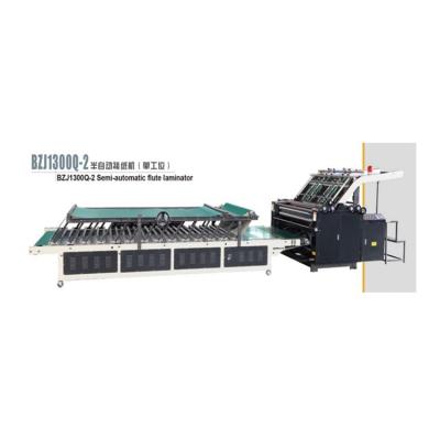 China High Productivity Semi-auto Corrugated Board Flute Laminating Machine 13.5m x 2m x 2.9m for sale