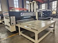 China Semi-auto 3 Colors Flexo Ink Printing Slotting Die Cutting Machine With Chain Feeding for sale