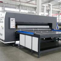 China Semi-auto 3 Colors Flexo Ink Printing Slotting Die Cutting Machine With Chain Feeding for sale