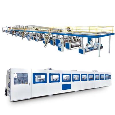 China Automatic 3/5/7/plys Corrugated Cardboard Production Line for Carton Box Making Machine for sale