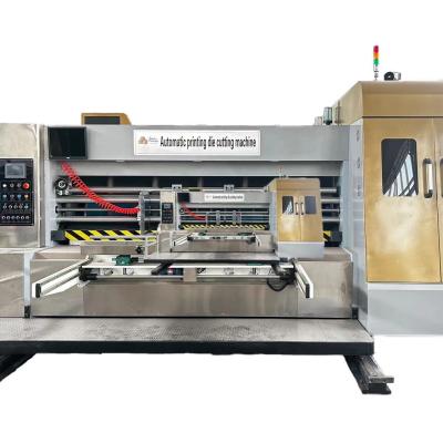 China 380V Automatic Corrugated Carton Making Machine Flexo Printing Machine 4 Color Slotting Die-cutting for sale