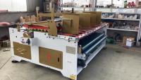 China Garment Shops Corrugated Cardboard Carton Box Making Manual Feeding Press Type Glue Machine 1700 KG for sale