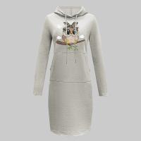 China European Style Women Dresses Hooded Long Sleeve Sweatshirt Knitted Warm American Style for sale