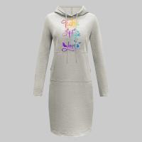 China Long Sleeves Women Dresses 92cm  Uniform Color Stylish Office Look Elegant Women'S Clothing for sale