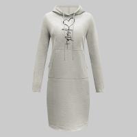 China Gray Women Dresses With Pockets Hood Summer Wear Elegant Ladies Dress for sale