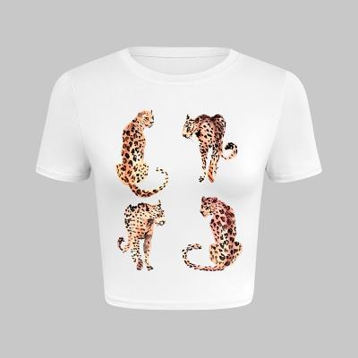 China Personalized Animal Print  Women T Shirts  Summer Short Sleeve Womens Shirt for sale
