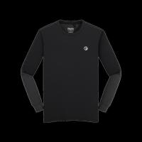 China CEM ODM Women Tops Round Neck Black Dark Gray Long Sleeve Top for sale