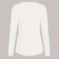 China Customizable Color Women Tops Brand Logo Print White Long Sleeve Shirt for sale