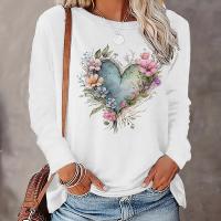 China Customizable Color Women Tops Brand Logo Print White Long Sleeve Shirt for sale