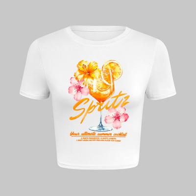 China Casual Style Solid Pattern No Pocket T-Shirt for Women with Round Neckline and Short Sleeves for sale