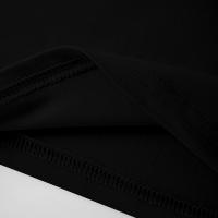 China Black Short Sleeve T-Shirt with Straight Hemline for Everyday Wear for sale