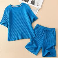 China Outdoor Events Women Two Piece Outfits Round Neck Beach Trips Summer Co Ord for sale