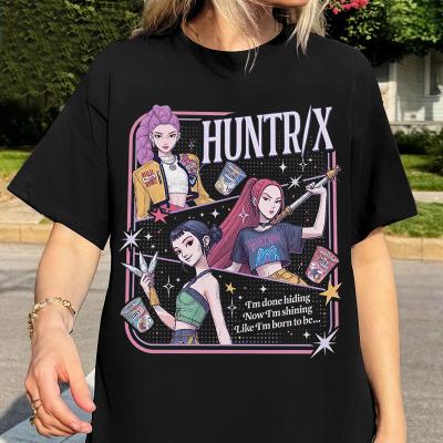China Both Men Women  Womens Fitted T Shirts Unisex Black Round Neck T Shirt for sale