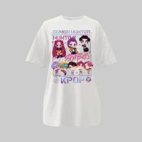 China Unisex Cartoon Character Design T-shirt with Round Neck and White/Black Colors for Casual Wear for sale
