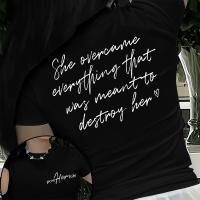China Unisex Cotton T-shirt with Letter Print and Reverse Print Design for Casual Streetwear for sale