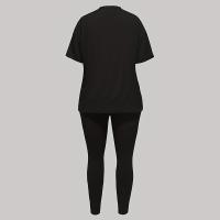 China Stylish Black Women Two Piece Outfits 66cm 67cm Summer Two Piece Sets for sale