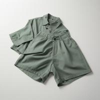 China Button Closure Women Two Piece Outfits Cotton Outdoor Two Piece Summer Outfits for sale
