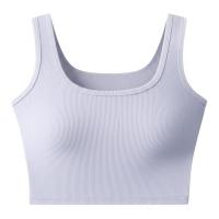 China Outdoor Sport Women Tank Tops 165cm Square Neck Ribbed Tank Tops For Women for sale