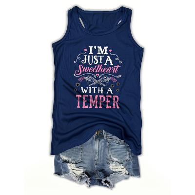 China Everyday Comfort Yoga Tank Tops Casual Ladies Sleeveless Vests 100% Cotton for sale