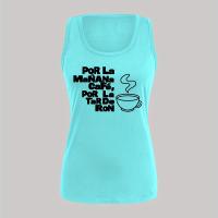 China Unisex V Neck Women Tank Tops Running Printed Sleeveless T Shirts No Pockets 65cm for sale