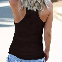 China Unisex Black Sleeveless Vest Round Neck V Neck Gym Tank Tops for sale
