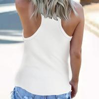 China Custom Embroidery Women Tank Tops  Gym  Fitted Plain Ribbed Tank Top for sale