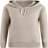 China Women's Knitted Hoodie with 420-500g Fabric Weight and Polyester/Cotton Blend for Winter Warmth for sale