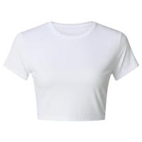 China Custom Wholesale White 180 GSM Long Sleeve T-Shirt and Crop Top Tee for Unisex Wear for sale