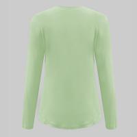 China Custom Women's Bamboo Slim Fit Long Sleeve T-Shirt with Super Soft Organic Bamboo And Cotton for sale