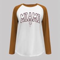 China Vintage Print Cotton Long Sleeve T Shirt Embroidery Cotton  Polo T Shirt for sale