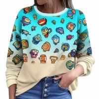 China Relaxed Style Long Sleeve Crew Neck T Shirt Gradient Color Round Neck Long Sleeve Top for sale
