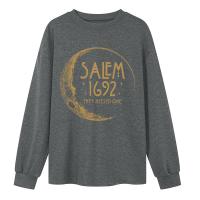 China Women's Wholesale Streetwear Vintage Heavyweight Long Sleeve T-Shirt Oversize Cotton Casual Top for sale