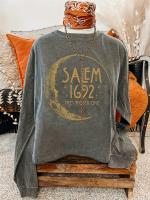 China Women's Wholesale Streetwear Vintage Heavyweight Long Sleeve T-Shirt Oversize Cotton Casual Top for sale