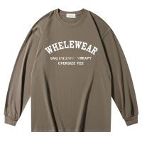 China Women's Wholesale Streetwear Vintage Heavyweight Long Sleeve T-Shirt Oversize Cotton Casual Top for sale