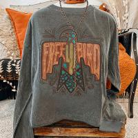 China Black Digital Printing Women Tops Fall Winter Custom Letter Print  Womens Zip Up Sweater for sale