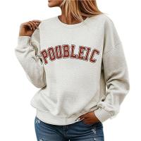 China Black Digital Printing Women Tops Fall Winter Custom Letter Print  Womens Zip Up Sweater for sale